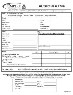 Fillable Online Warranty Request / Claim Form- Bonded Builders Warranty ...