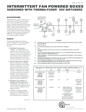 Fillable Online FORM 6.14 REV 0410 INTERMITTENT FAN POWERED BOXES ...