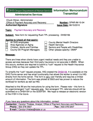 Fillable Online Rush request form 8.10. Rush Request IM 8.10 Fax Email ...