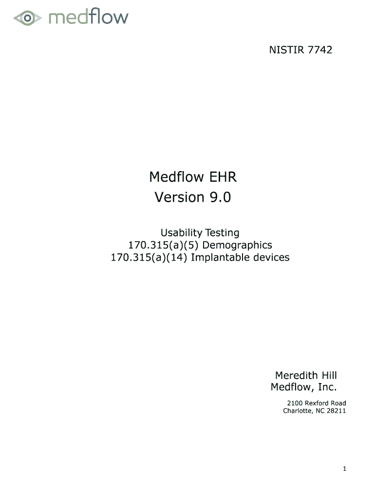 Fillable Online Medflow EHR Version 9.0 - Drummond Group Fax Email ...