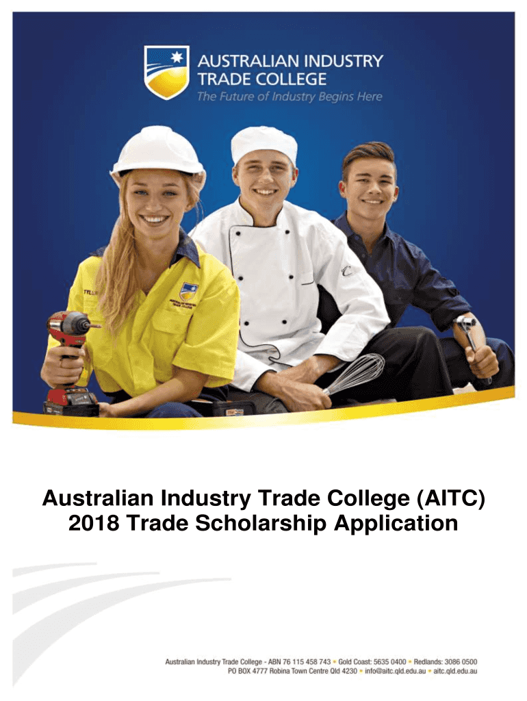 Fillable Online AITC Scholarships - Australian Industry Trade College ...