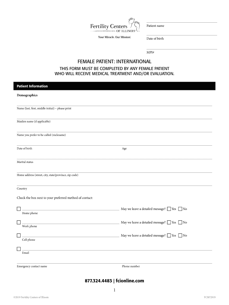 Fillable Online Master Patient Index Patient Demographics (MPI/PD ...