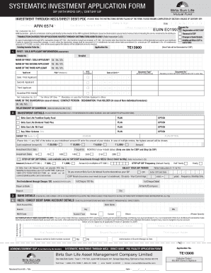 Fillable Online systematic investment application form - Ashika Group Fax Email Print - pdfFiller
