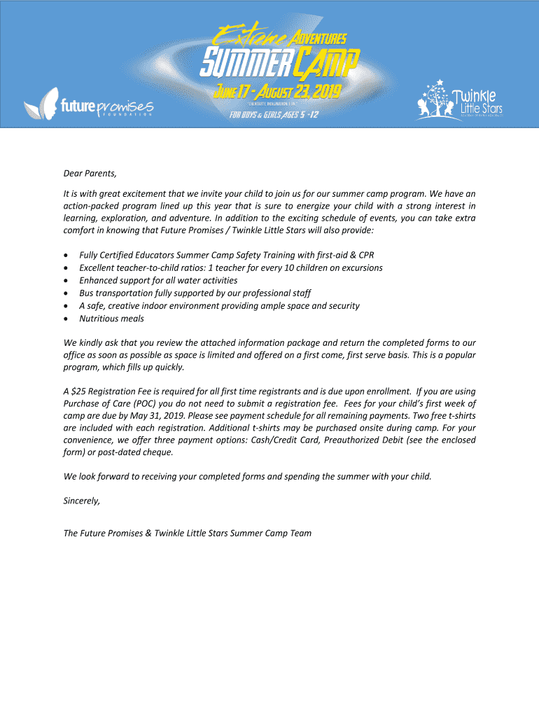Fillable Online summer camp invitation letter to parents - Ask us ...