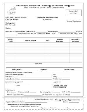 Ustp Registrar - Fill Online, Printable, Fillable, Blank | pdfFiller