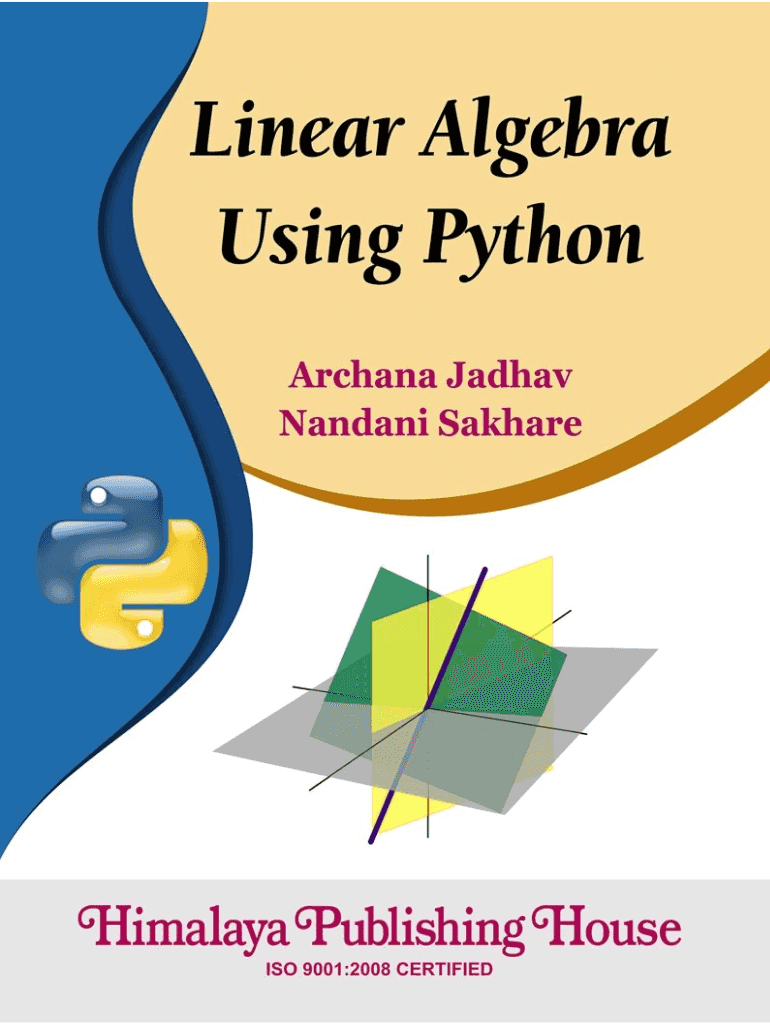 Linear Algebra Using Python Book Fill And Sign Printable Template Linear Algebra Using Python Book Fill And Sign Printable Template