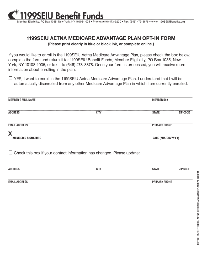 1199seiu Aetna Medicare - Fill Online, Printable, Fillable, Blank ...