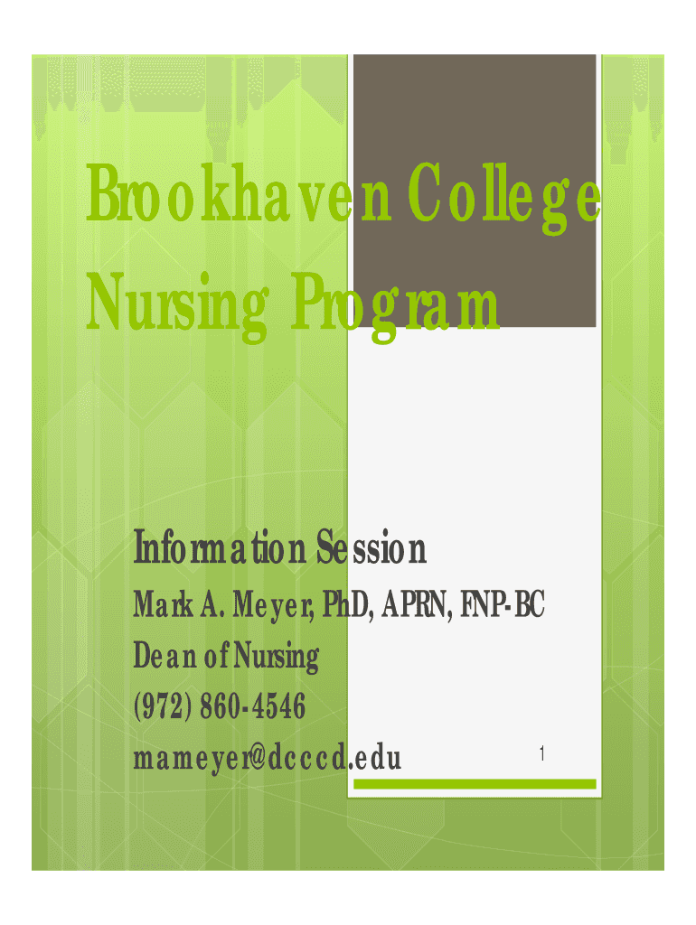 Fillable Online Mark Meyer PhD, RN, FNP-BC - Dean of Nursing ...