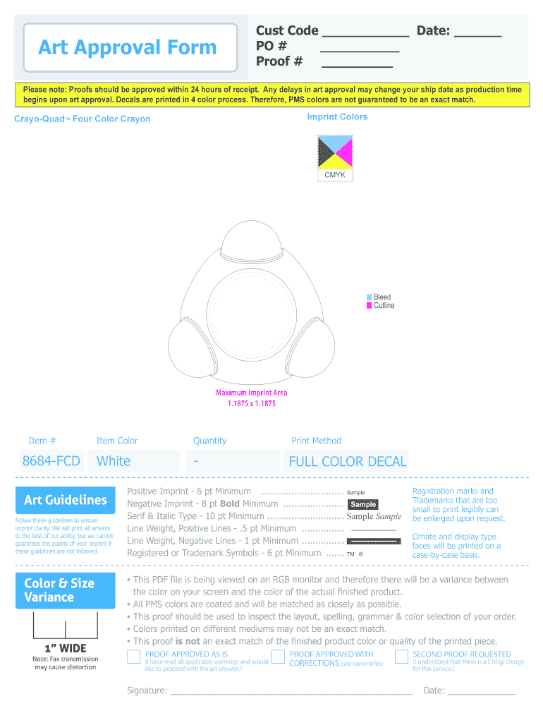 Fillable Online 8684-FCDArt Proof Form Fax Email Print - pdfFiller