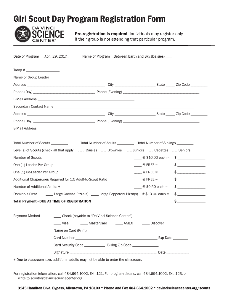 Fillable Online Girl Scout Brady's Badge Days - San Antonio Humane ...