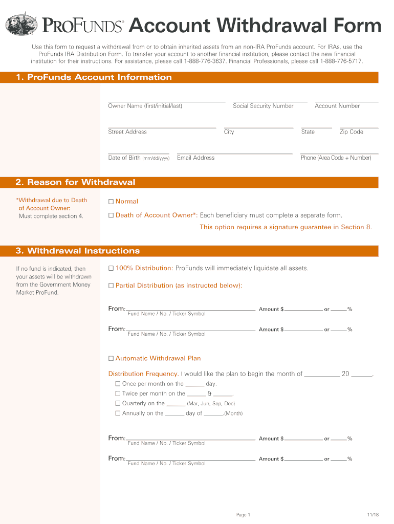 Fillable Online Account Withdrawal Form Fax Email Print - pdfFiller