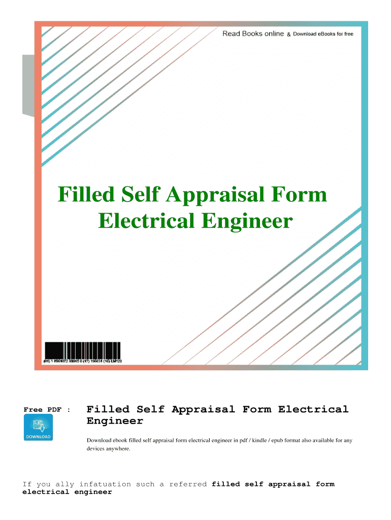 Fillable Online PDF Filled Self Appraisal Form Electrical Engineer ...