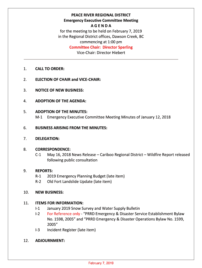 Fillable Online prrd bc corporate emergency response plan 24 hour ...