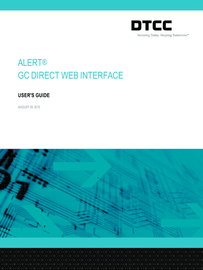 Fillable Online ALERT Global Custodian Direct Web Interface User's ...