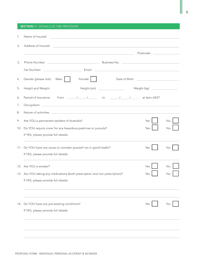 Fillable Online Proposal Form - Brooklyn Underwriting Fax Email Print ...