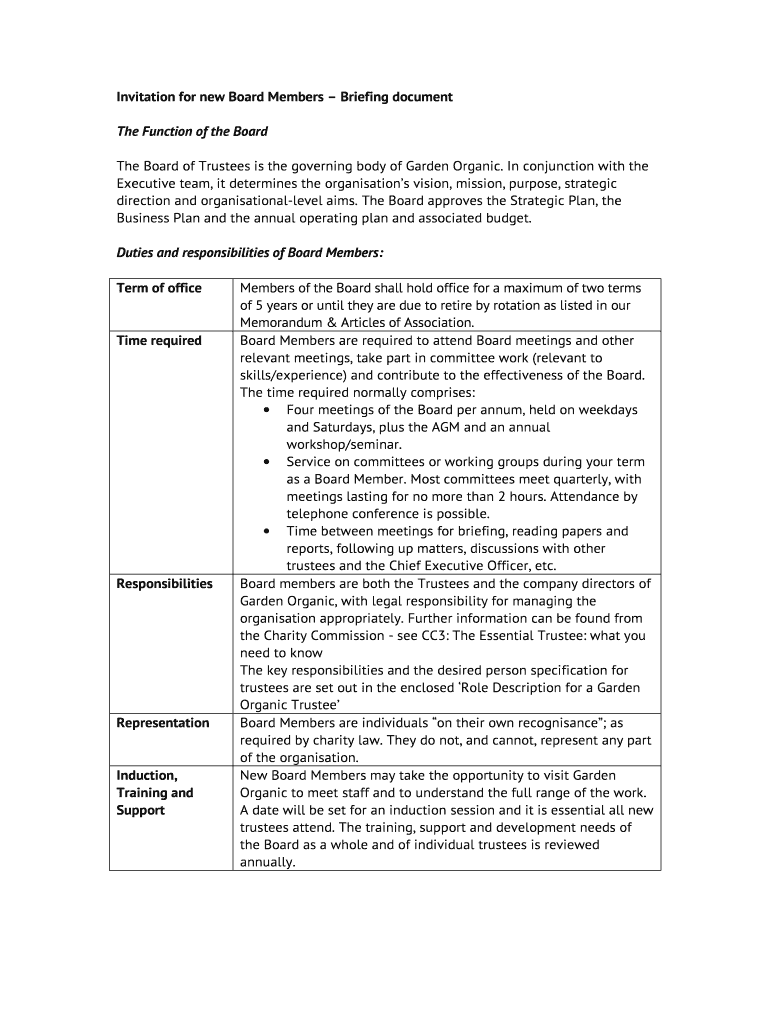 Advisory Board Invitation Letter Sample - Fill Online, Printable ...