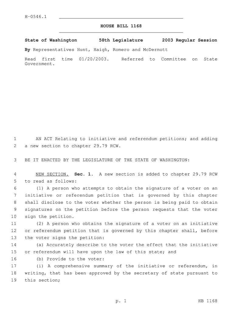 Fillable Online H-0745.1 HOUSE BILL 1299 State of Washington 52nd ...