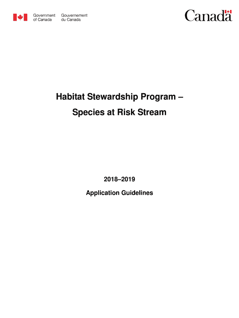 Fillable Online HSP SAR Stream Application Guidelines 2018-2019 ...