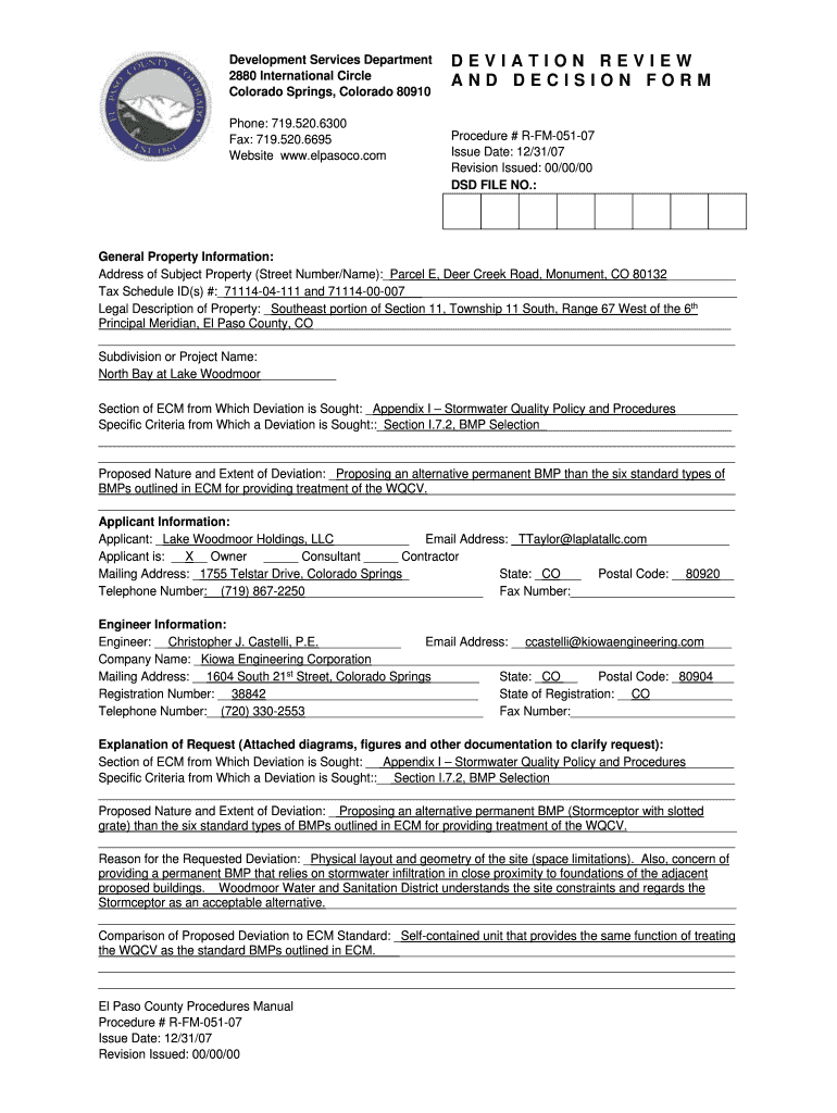 Fillable Online 15073 Deviation Request Form-20171201.docx Fax Email ...