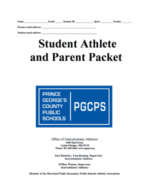Fillable Online and Parent Packet Fax Email Print - pdfFiller