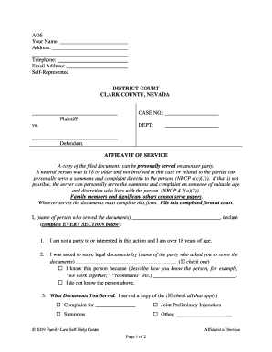 Fillable Online Affidavit of Service - Draft 4.docx Fax Email Print ...