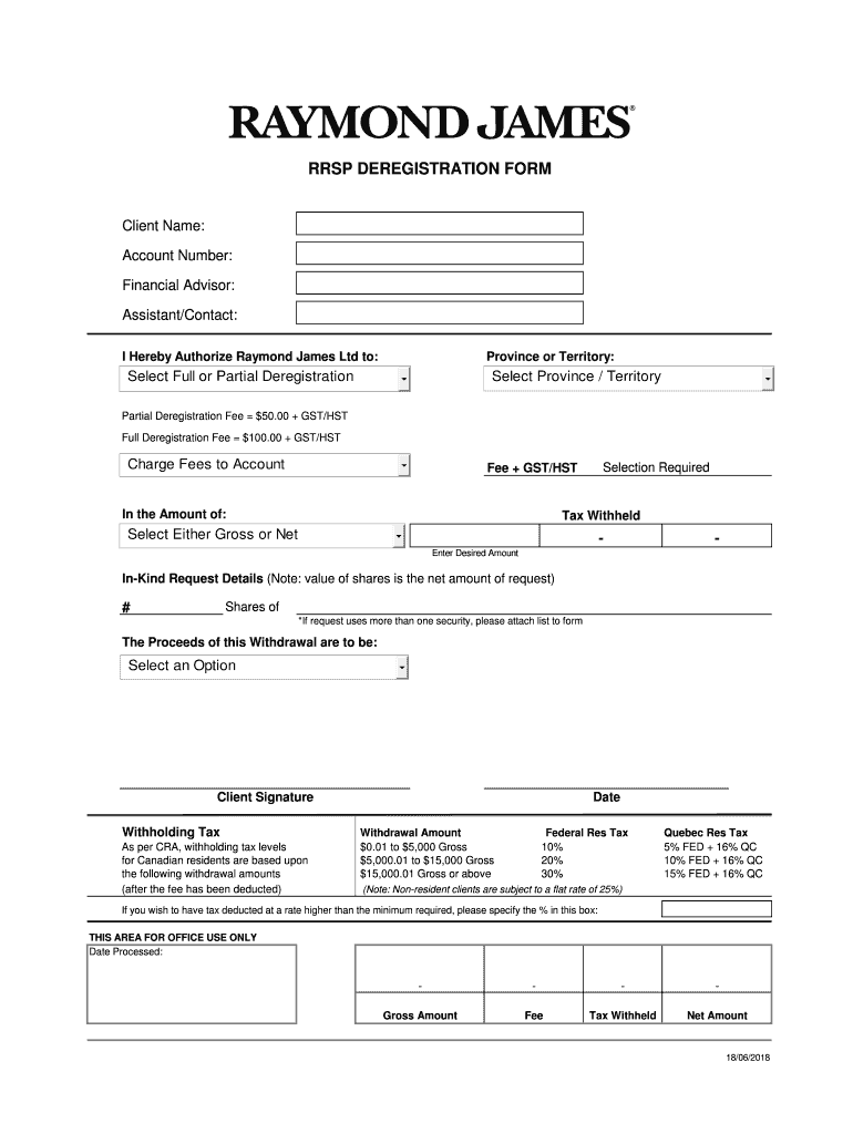 Fillable Online RRSP De-registration Form (Fillable).xlsm Fax Email ...