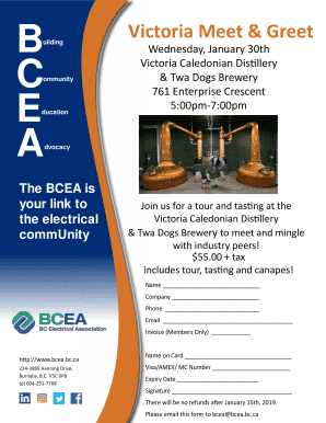 Fillable Online B Victoria Meet & Greet - bcea.bc.ca Fax Email Print ...