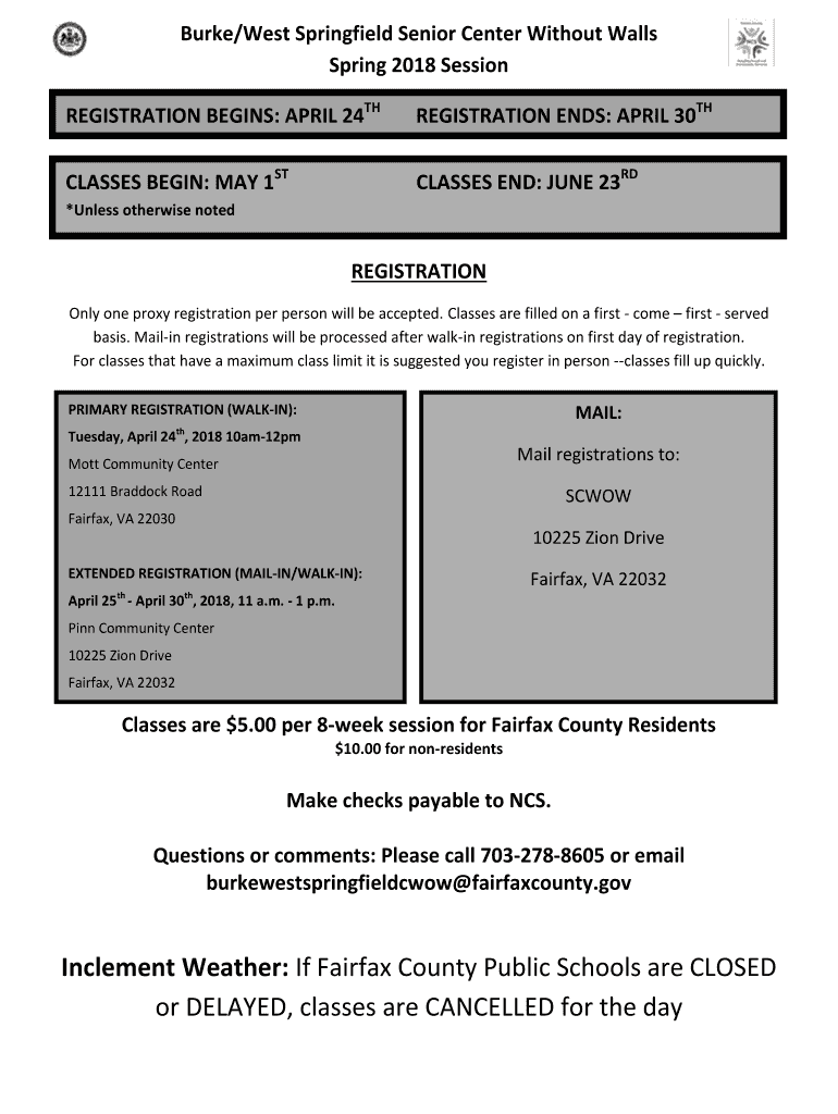 Fillable Online Pages - Burke/West Springfield Senior Center Without ...