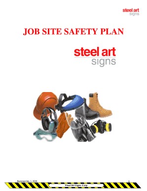 Fillable Online JOB SITE SAFETY PLAN - steelartsigns.com Fax Email ...