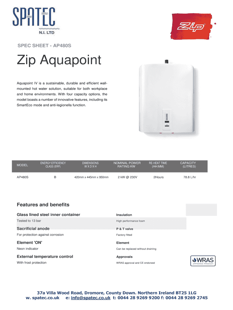Fillable Online Zip Aquapoint Fax Email Print - pdfFiller