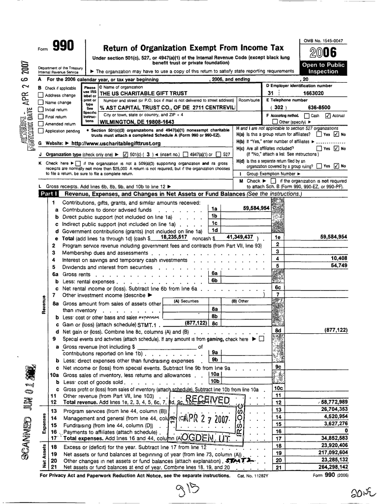 Fillable Online Under section 501(c), 527, or 4947(a)(1) of the Intemal Revenue Code (except ...