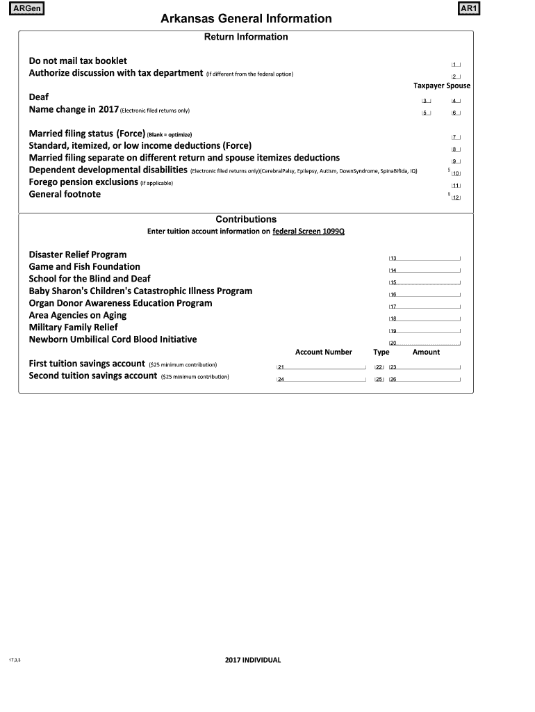 Fillable Online arkansas individual income tax - Arkansas Department of ...