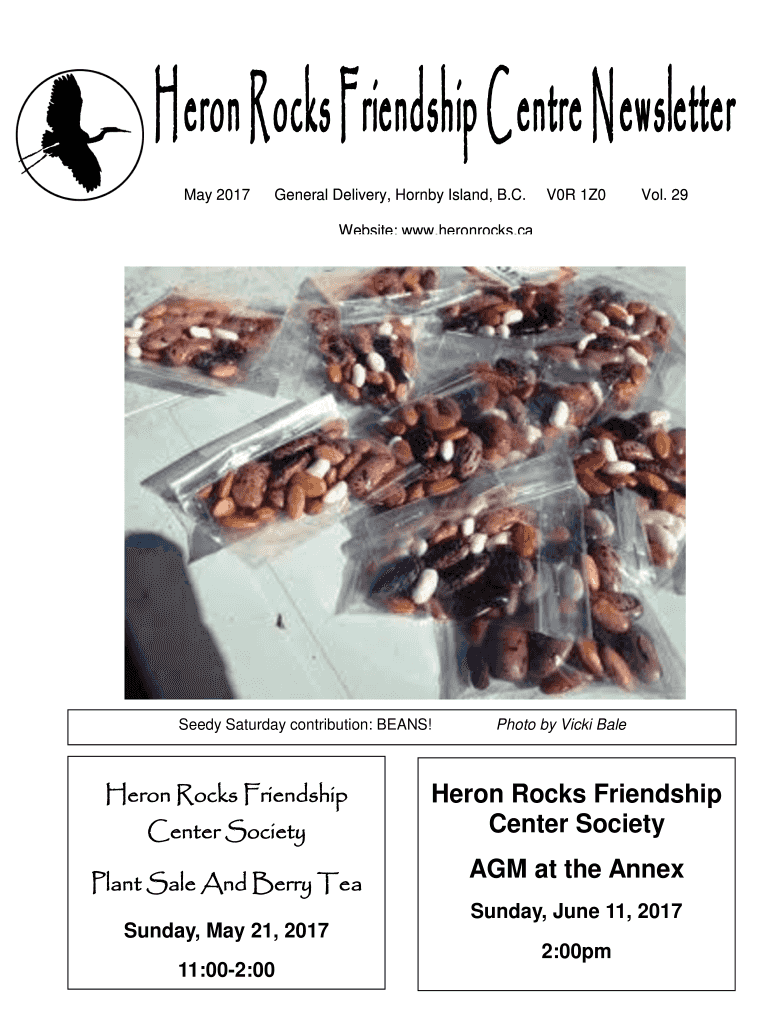 Fillable Online Heron Rocks Friendship Center Society AGM at the Annex ...