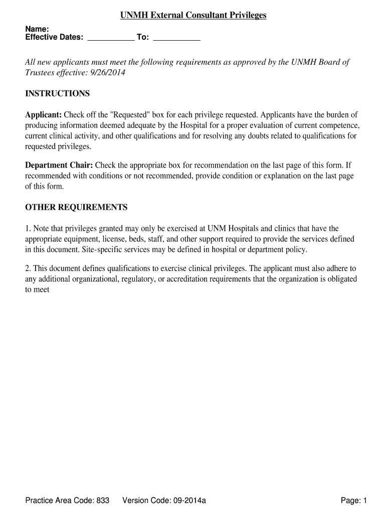 Fillable Online hsc unm Medical Staff: UNM Hospital :: UNM Health SystemThe University of ...