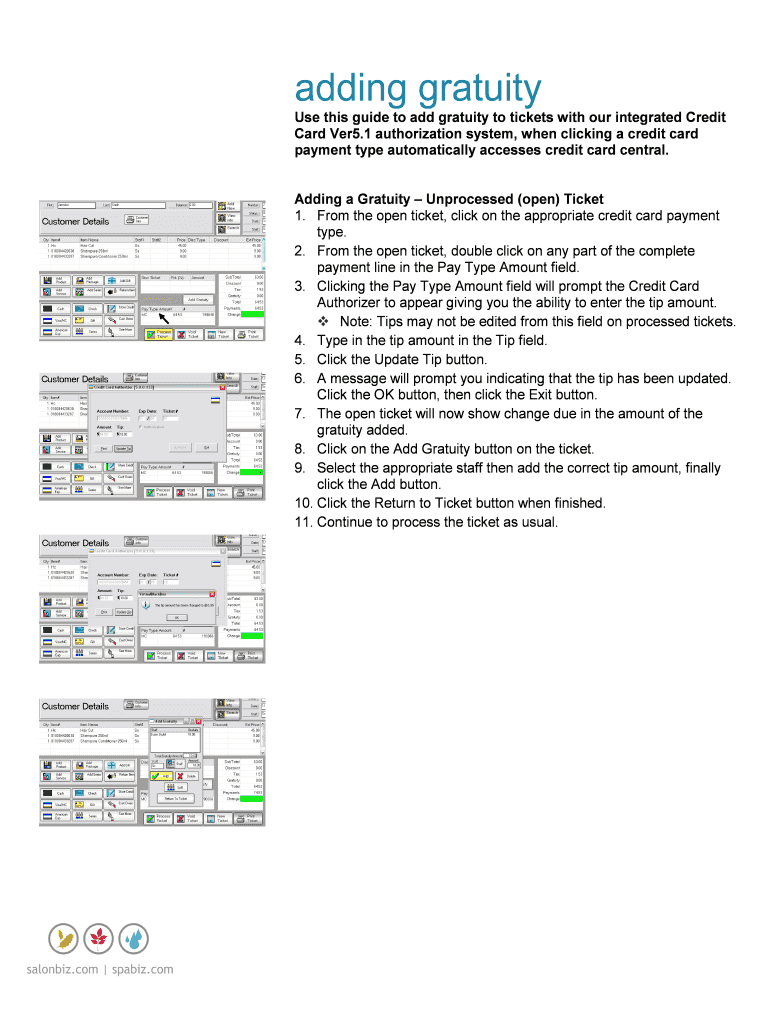 Fillable Online Adding Gratuity 49qrg.doc Fax Email Print - pdfFiller