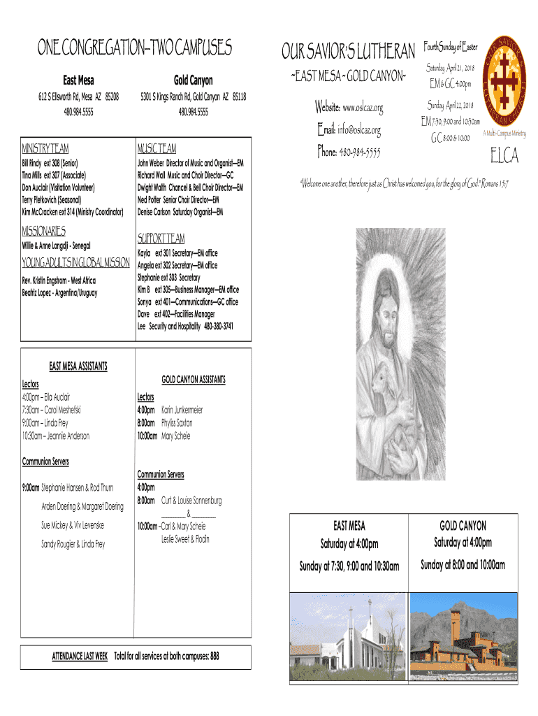 Fillable Online Senior Pastor Call UpdatesOSLCS - Our Savior Lutheran ...