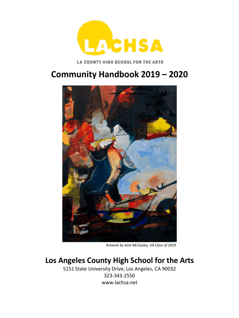 Fillable Online LA County High School for the Arts - lachsa Fax Email ...