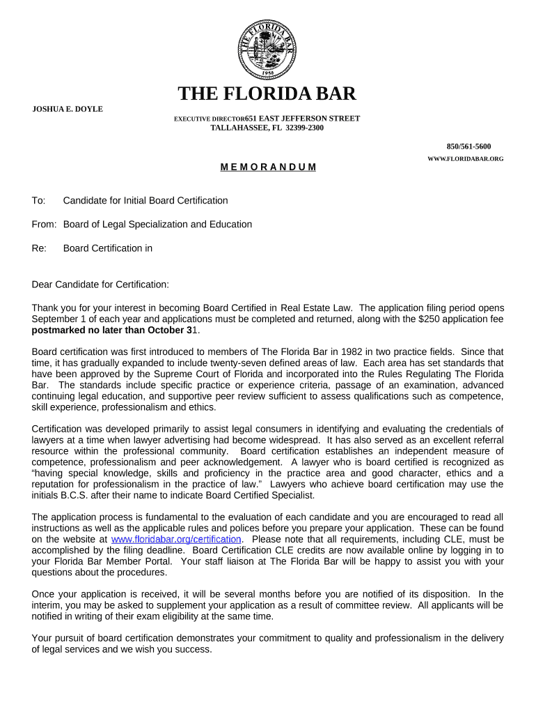 To:Candidate for Initial Board Certification Doc Template ... Doc ...