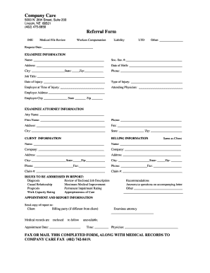 Fillable Online IME REFERRAL FORM - The Physician Network - TPN Fax ...