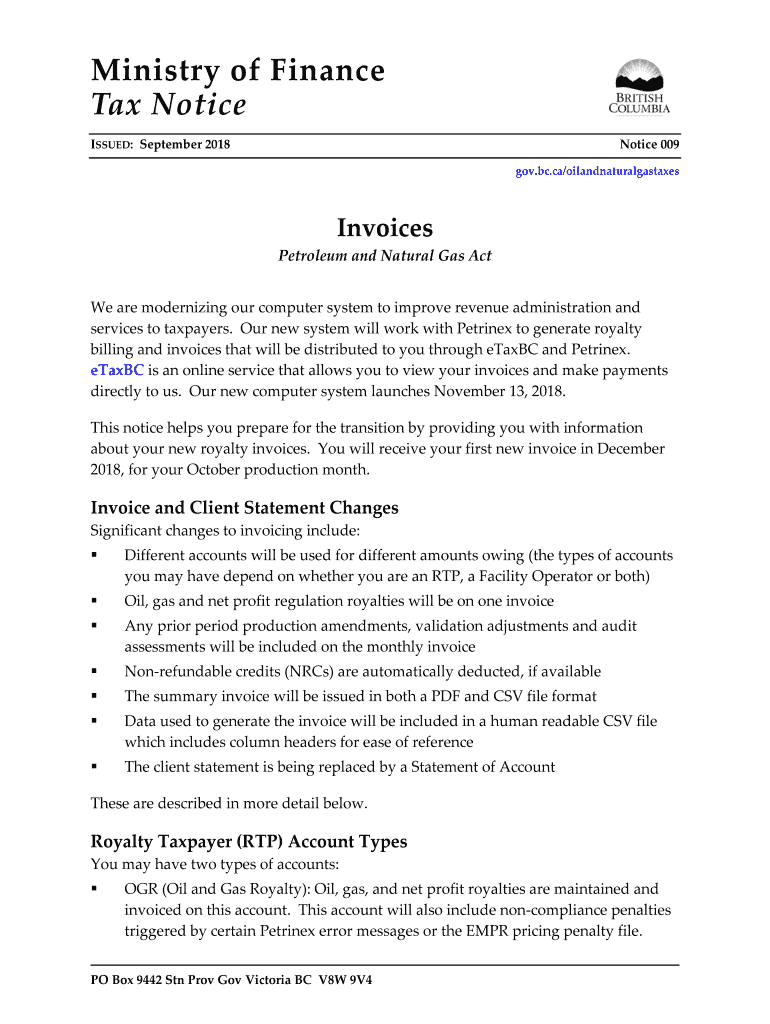 Fillable Online B.C. Oil & Gas Transition to Petrinex and Online ...