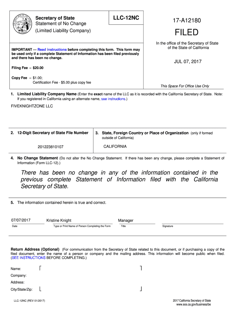 Fillable Online Instructions for Completing the Statement of ...