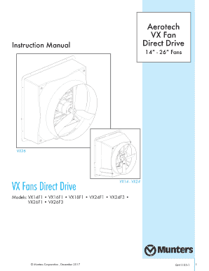 Fillable Online Aerotech VX Fan Instruction Manual Direct Drive ...