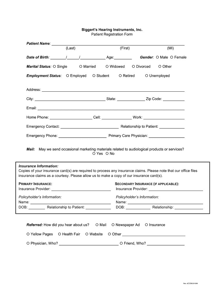 Fillable Online BHI Registration Forms.docx Fax Email Print - pdfFiller