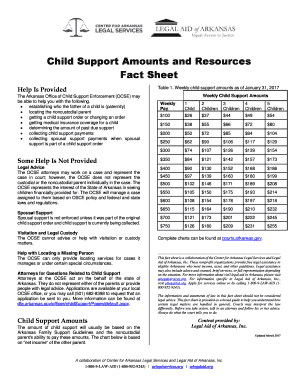 Fillable Online Child Support Amounts and Resources Fax Email Print ...