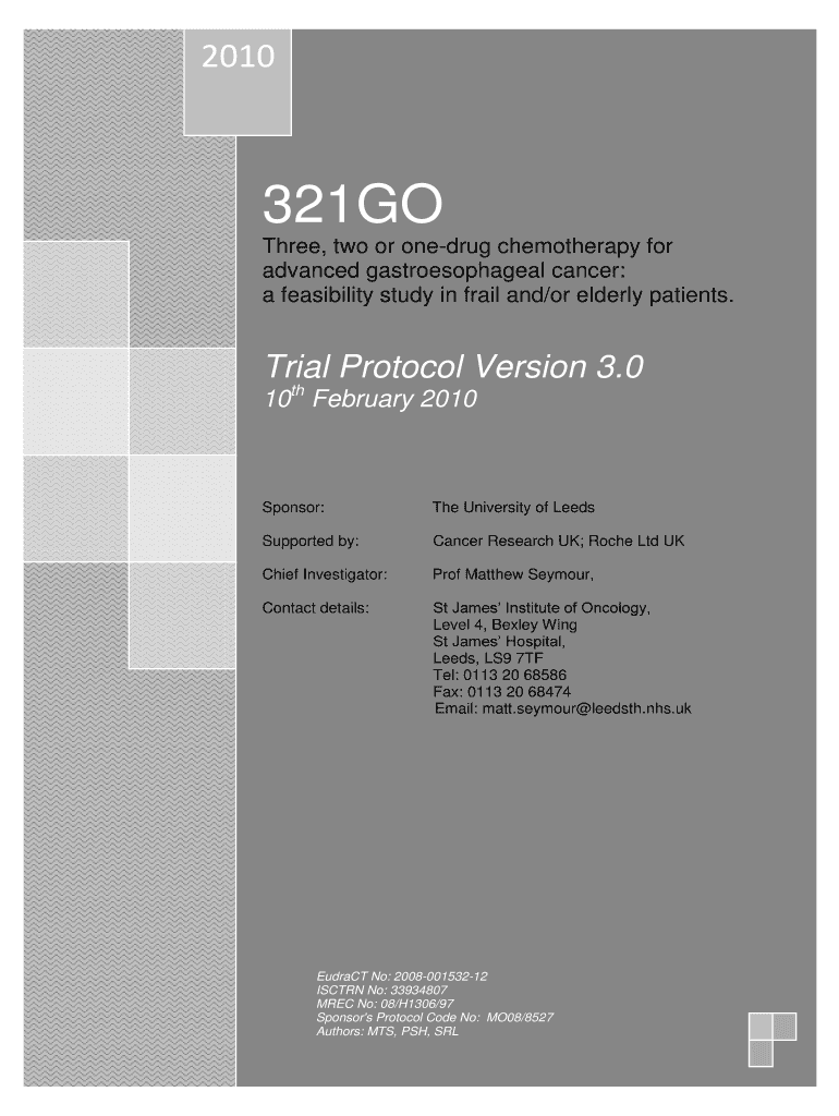 Fillable Online 321GO. Three, two or one drug chemotherapy for advanced ...