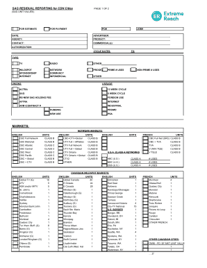 Fillable Online ER CDN SAG Residual Form Fax Email Print - pdfFiller