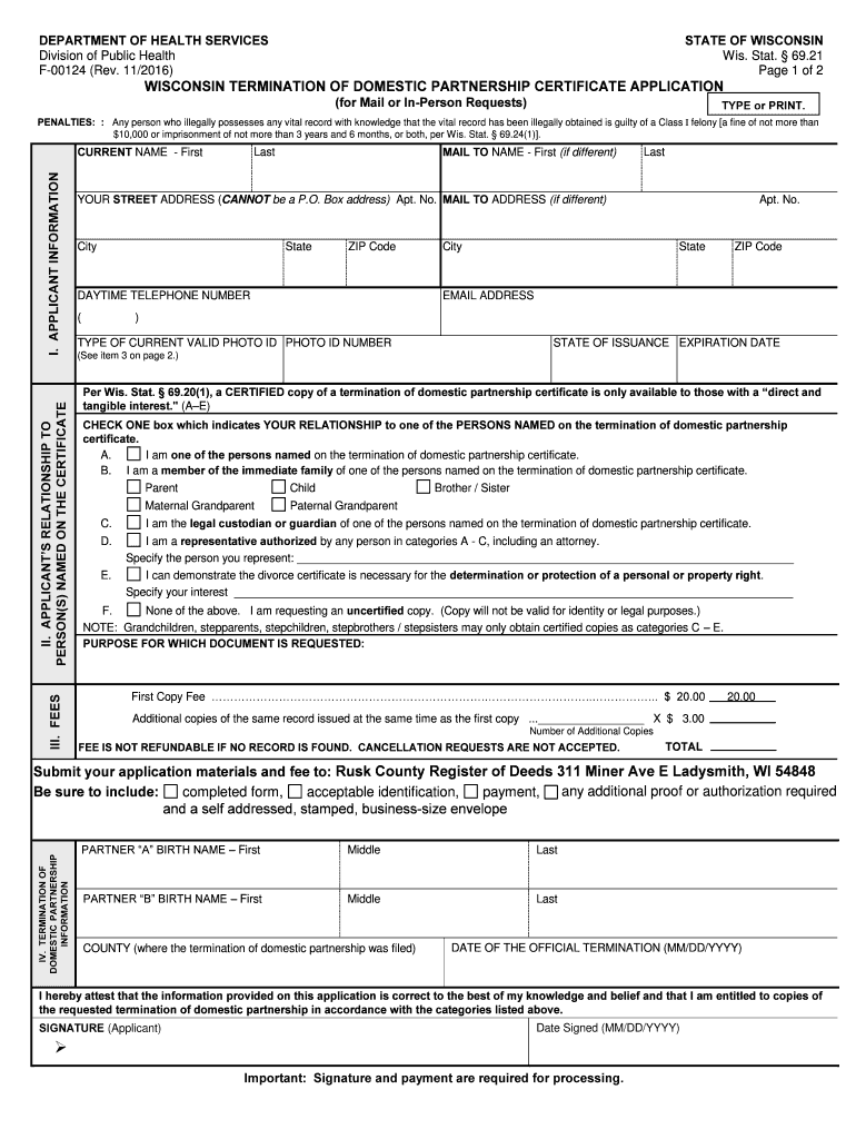 Fillable Online Civil partnership certificate application - Queensland ...