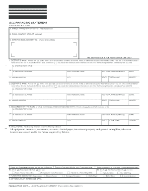 Fillable Online Form UCC 1 Download Fillable PDF, Ucc Financing ...