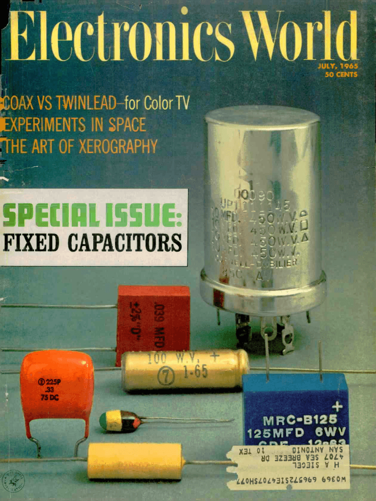 Fillable Online Electronics World - American Radio History Fax Email ...