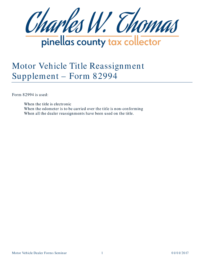 Fillable Online Chapter-8-Motor-Vehicle-Title-Reassignment-Form-82994 ...